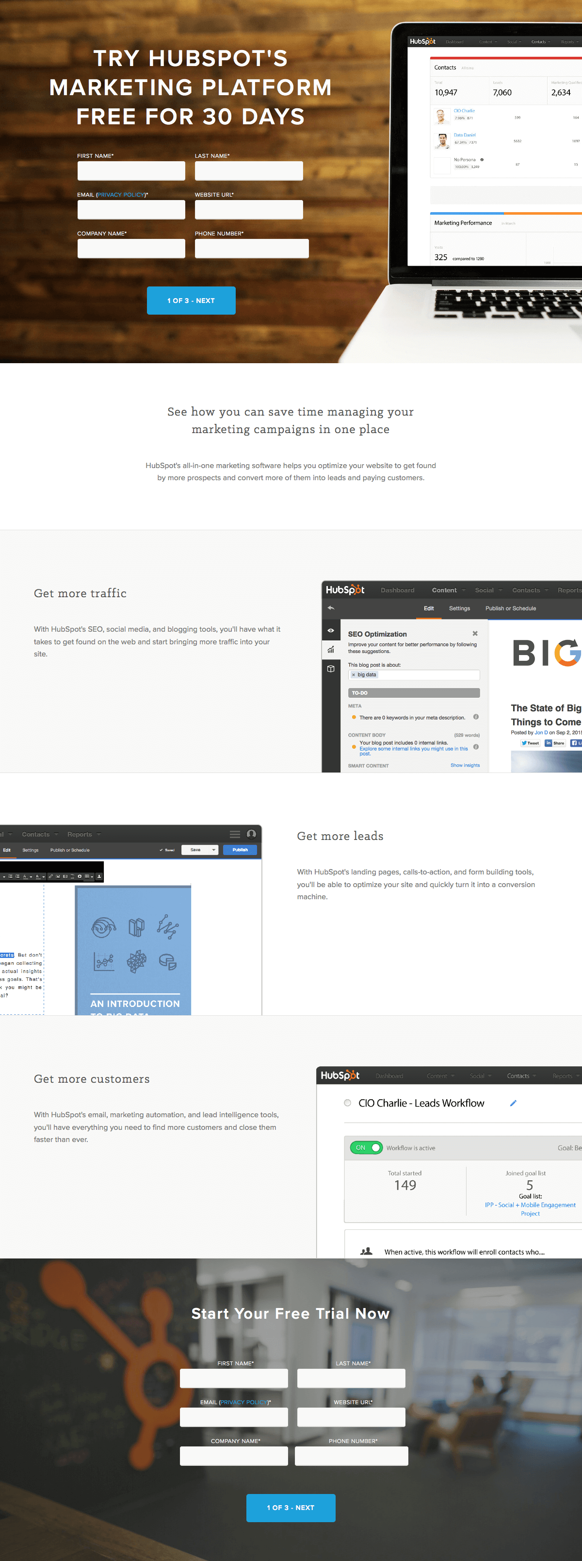 HubSpot - Sign up page - Find SaaS Websites inspiration